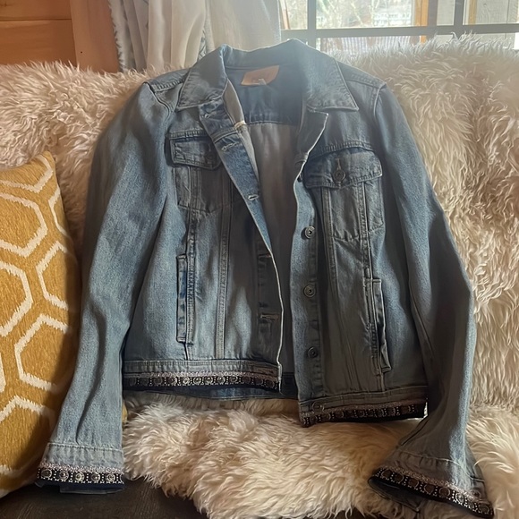 PAIGE | Jackets & Coats | Paige Embroidered Jean Jacket | Poshmark